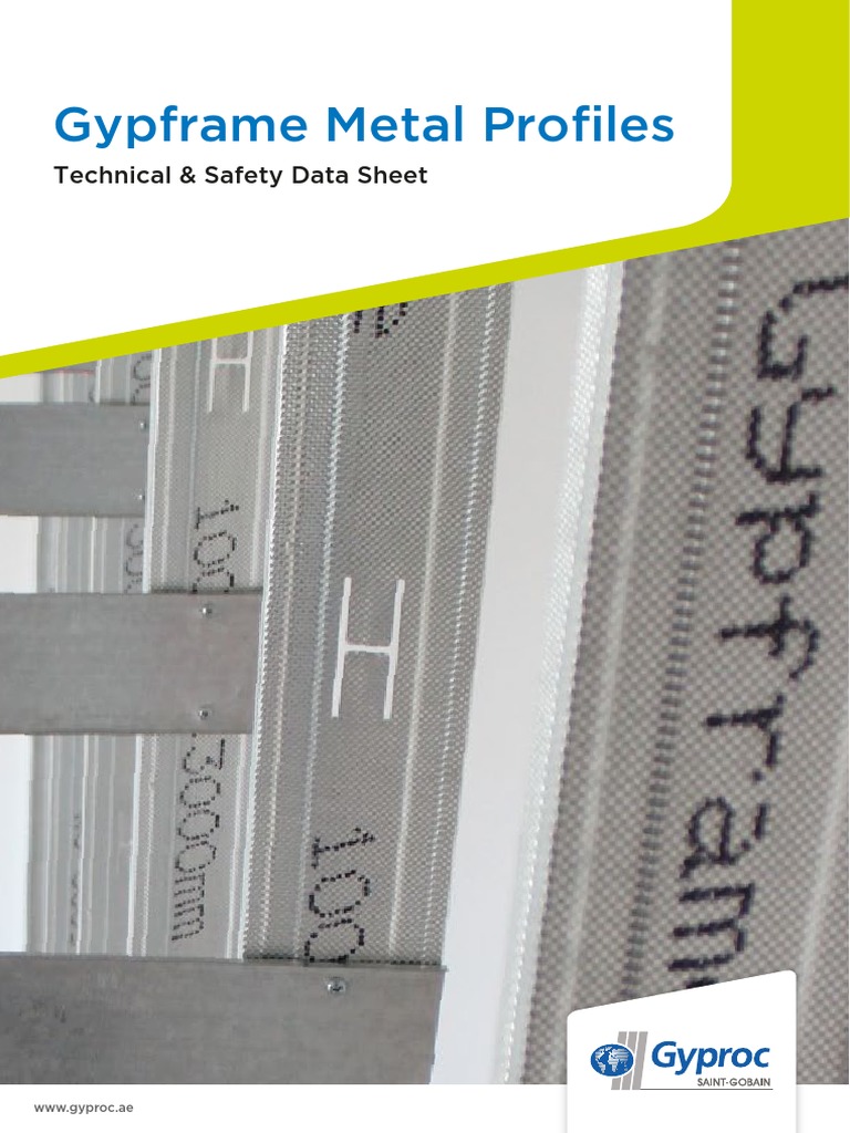 Gypframe Metal Profiles | PDF | Drywall | Sheet Metal
