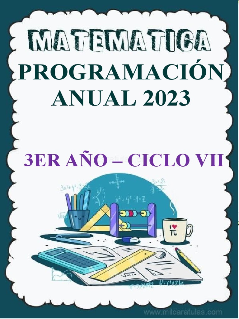 Programacion Anual de Matematica 3ro Secundaria | PDF | Ecuaciones | Números