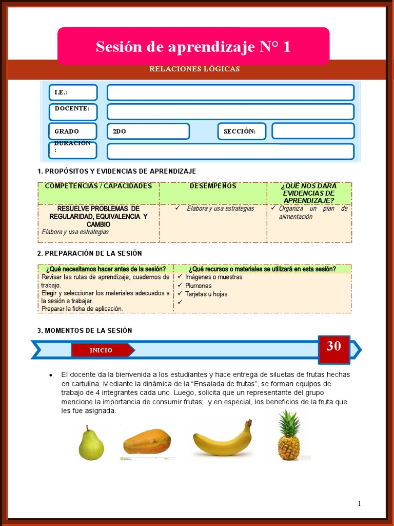 2do Sec - Mate - Sesion 1 - Eda 1 | PDF | Presupuesto | Alimentos
