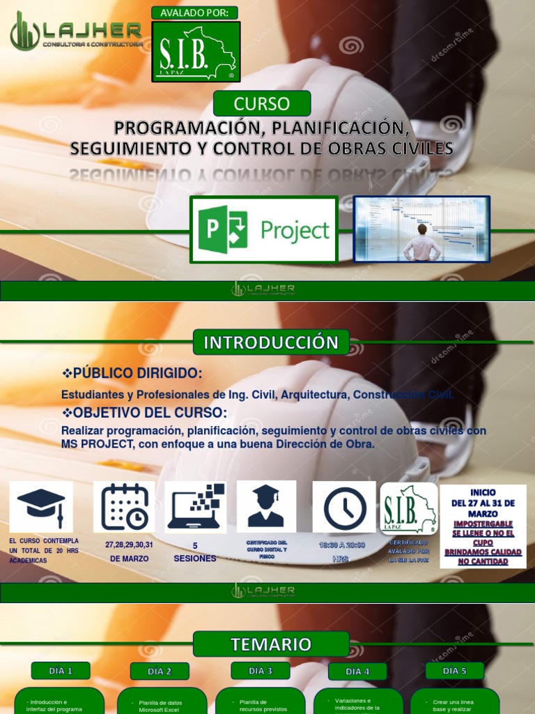 Curso de MS Project para Obras Civiles | PDF | Software | Informática