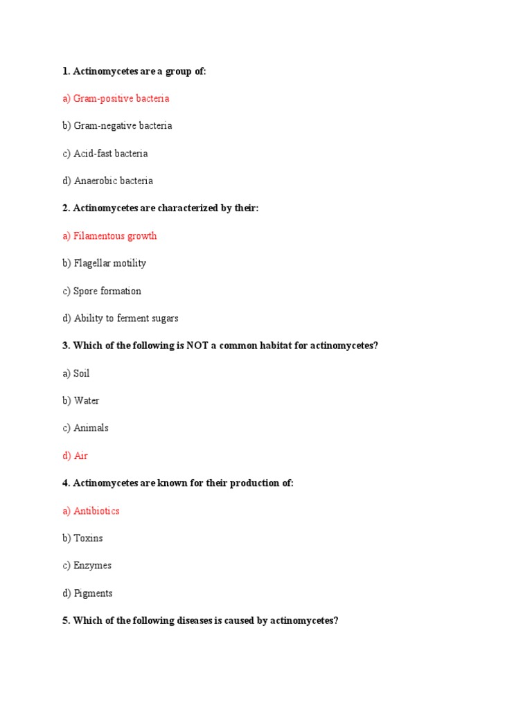 Key Characteristics, Habitats, and Applications of Actinomycetes: A ...