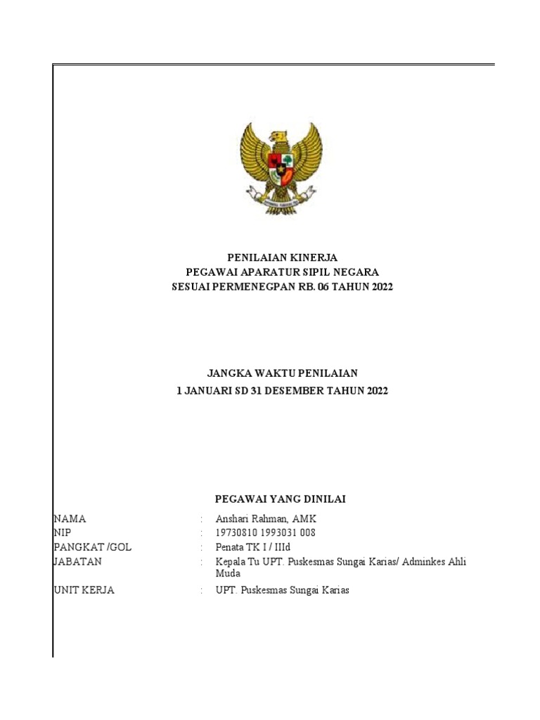 SKP. ANSHARI RAHMAN, AMK Tata Usaha 2022 (Perbaikan) | PDF
