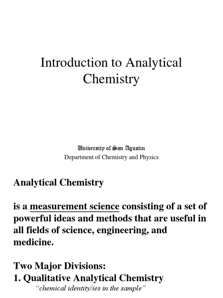 AnaChem_Unit1(2) | PDF