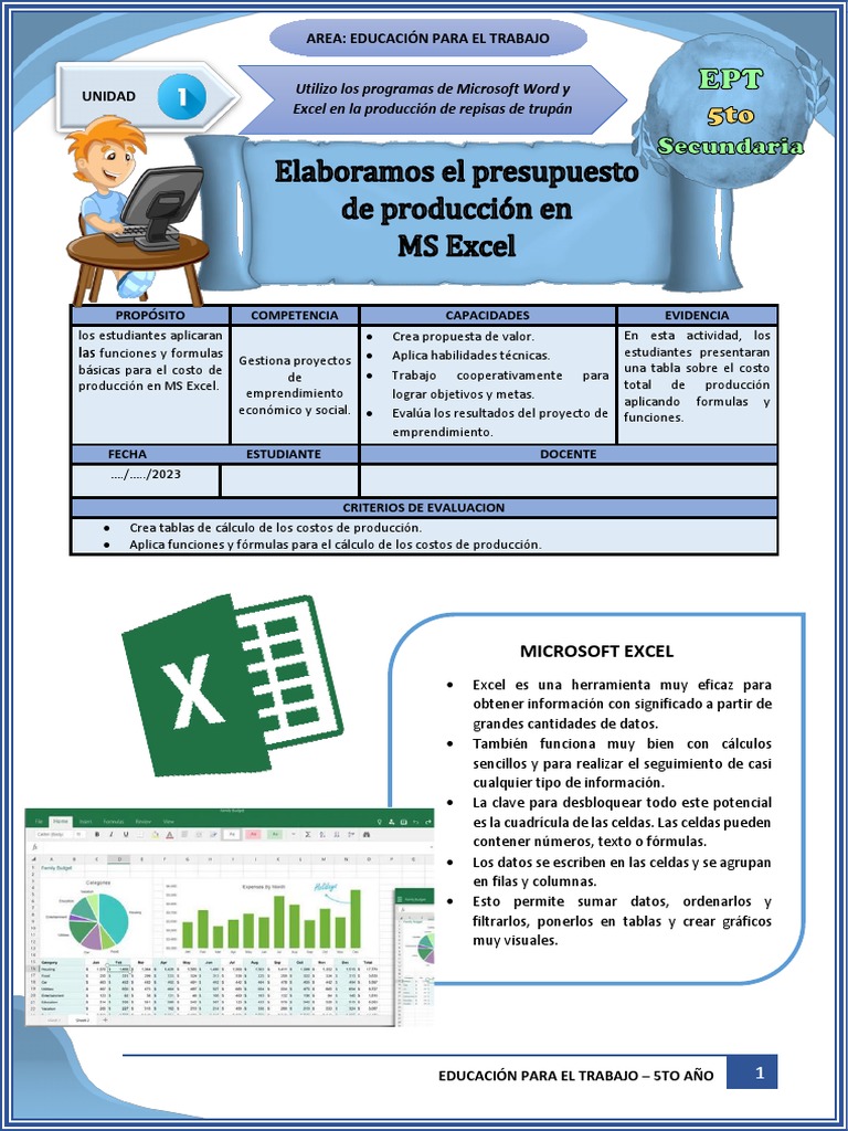 FICHA DE ACTIVIDAD EPT 5° | PDF