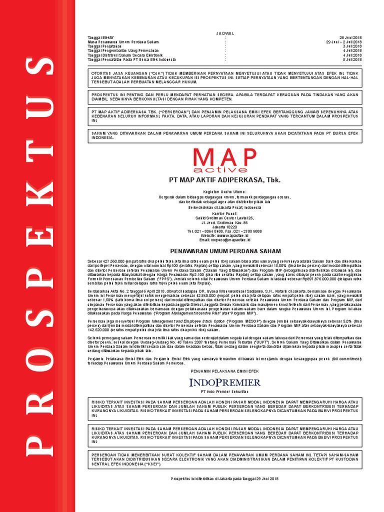 Penawaran Umum Saham PT MAP Tbk. | PDF | Pengelolaan Keuangan & Uang