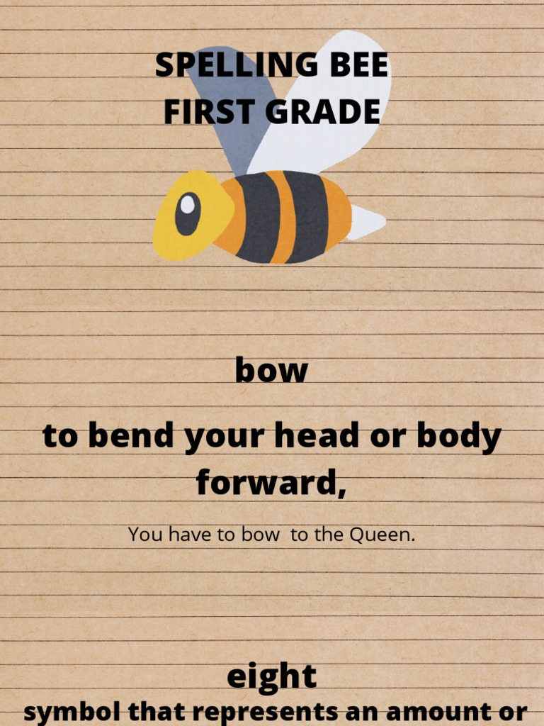 Spelling Bee First Grade PDF | PDF | Fruit Preserves | Breads