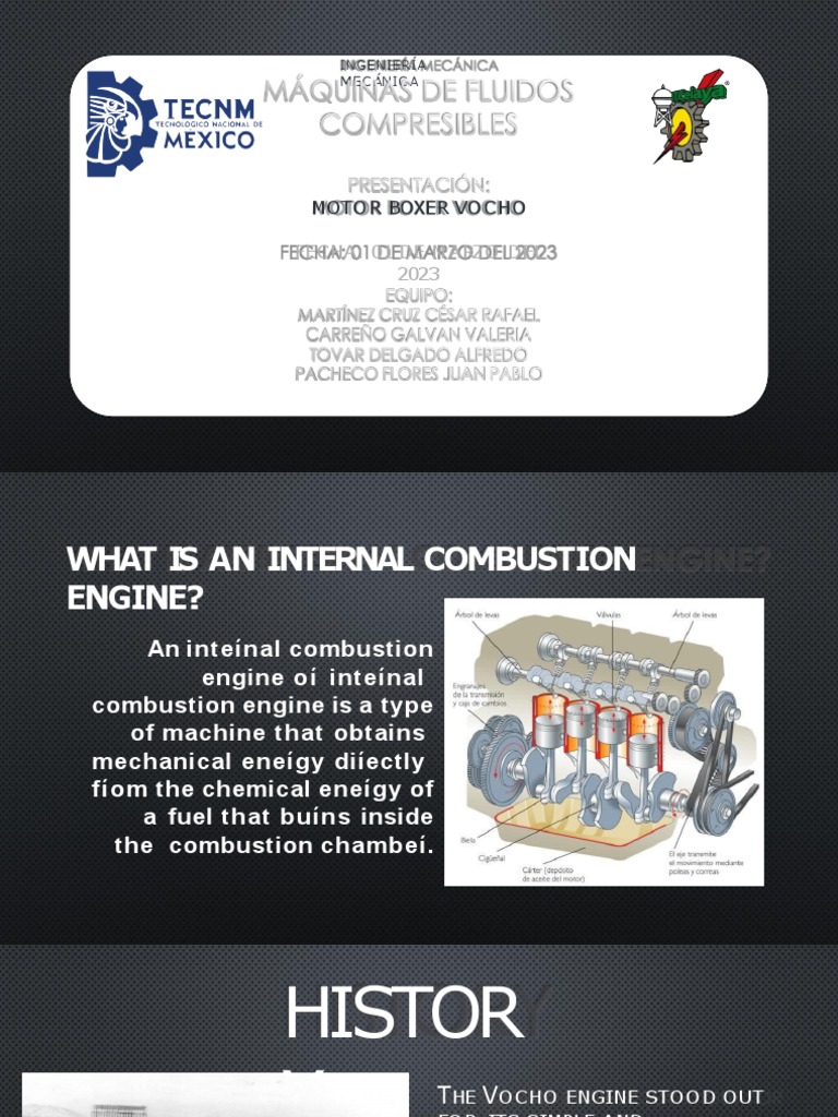Exposicion CP1 Motor Boxer Vocho | PDF | Engines | Internal Combustion Engine