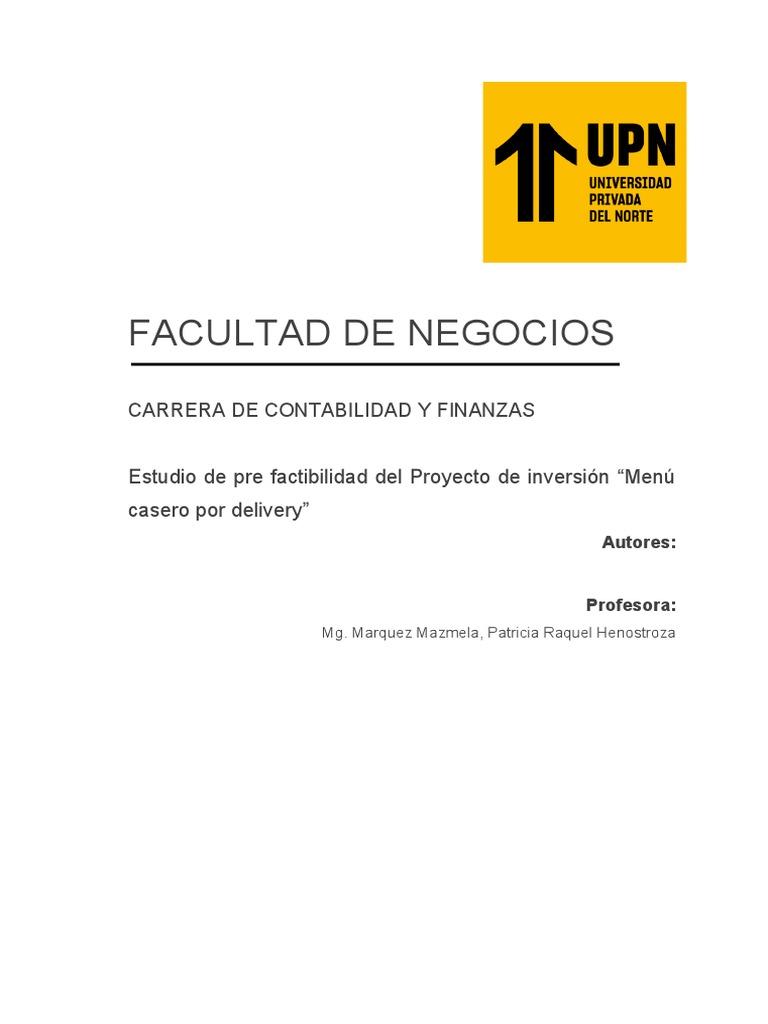 T2 - Proyecto de Inversión - Ejemplo | Descargar gratis PDF | Marketing ...