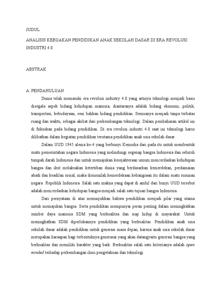 Outline Artikel Kharisma Eka Putri | PDF