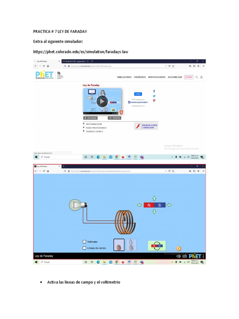 Cecy Practica 8 Ley de Faraday Actividad 15 | PDF