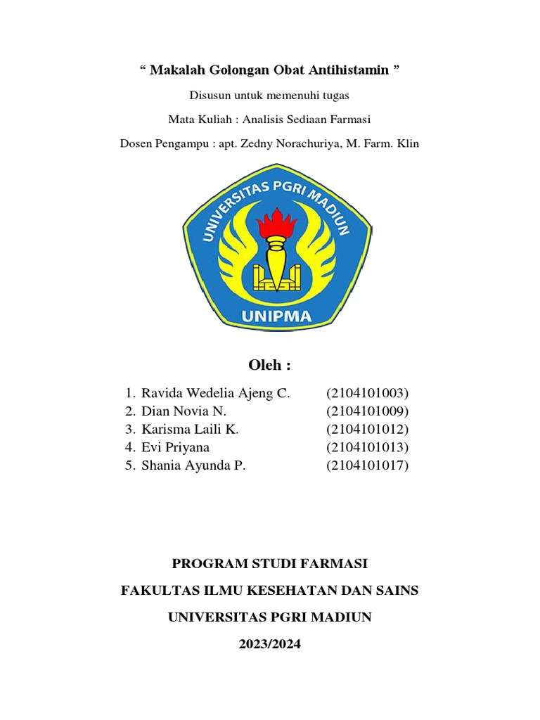 Makalah Kel. 3 - Antihistamin | PDF