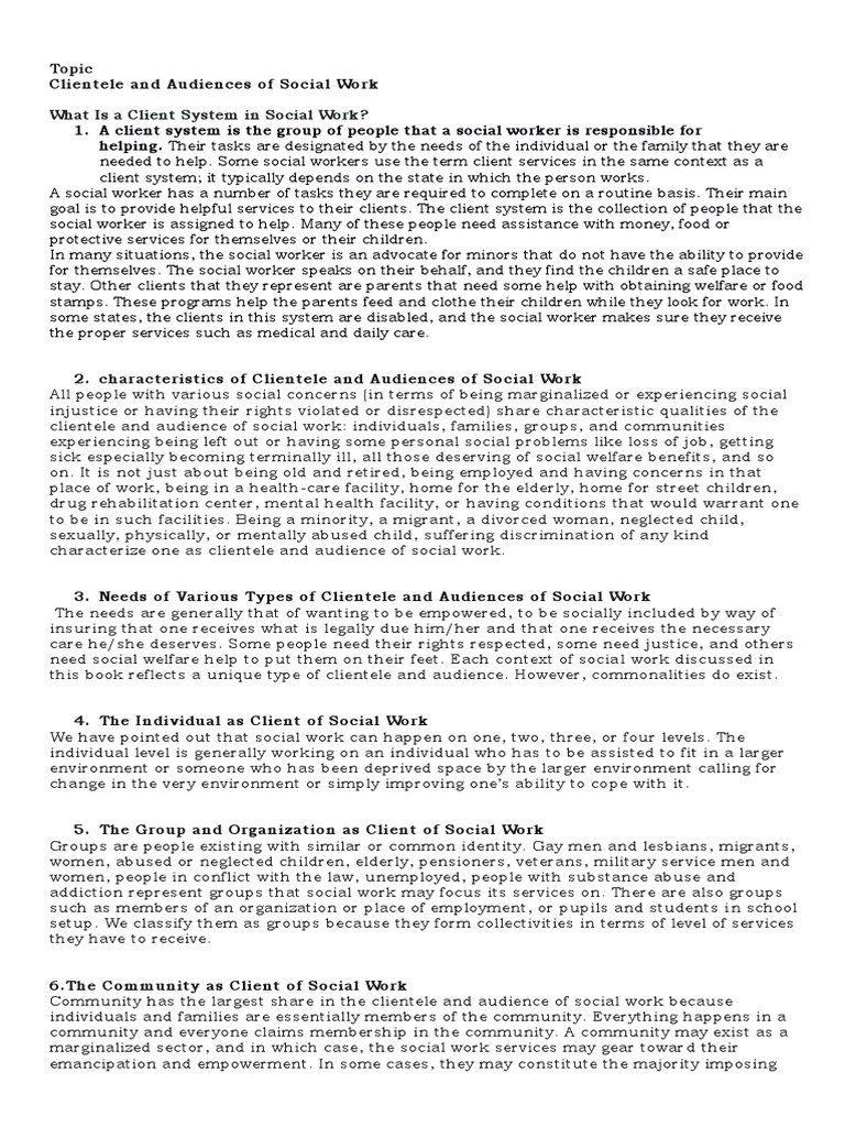 Diass Week 8 Activity | PDF | Social Work | Welfare