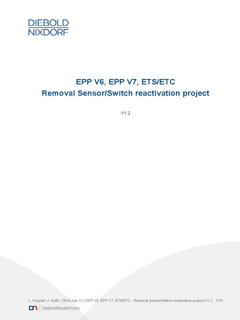 EPP V6 - V7 - ETS - Removal Switch - Sensor Reactivation V12 | PDF | Computer File | Client ...