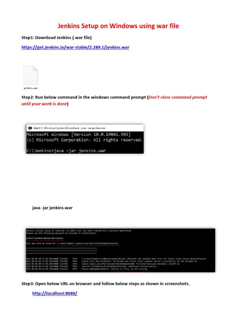 Jenins Installation On Windows PDF | PDF