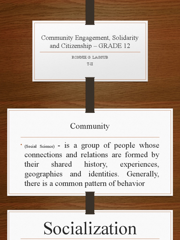 2 Community Engagement Solidarity and Citizenship GRADE | PDF ...