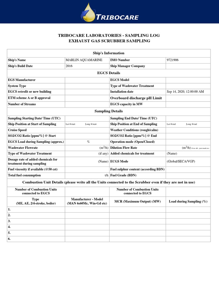 R231170samplingLog Coc PDF | PDF | Physical Sciences | Materials