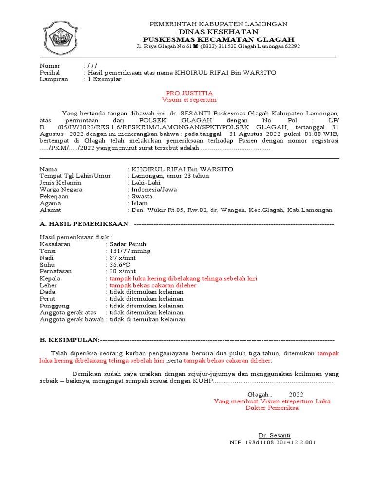 KHOIRUL RIFAI Bin WARSITO | PDF