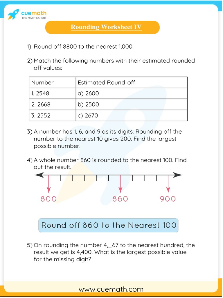 Grade 4 Rounding Off Worksheet | PDF