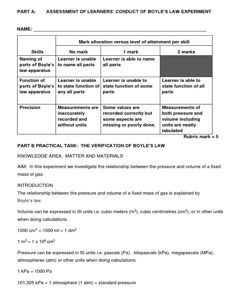 Exp Boyles Law 15-08-22 | PDF | Pascal (Unit) | Pressure