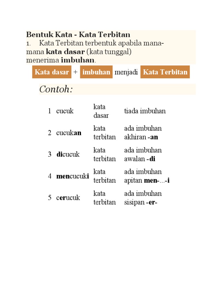 Kata Terbitan | PDF