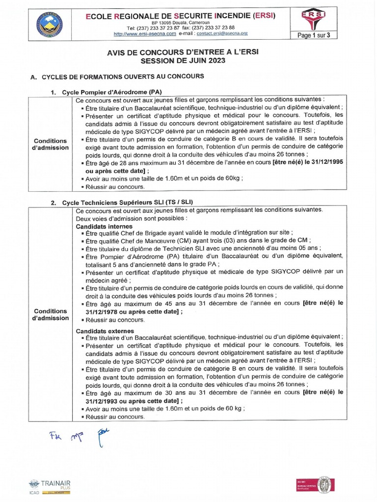 Avis de Concours 2023 PDF | PDF