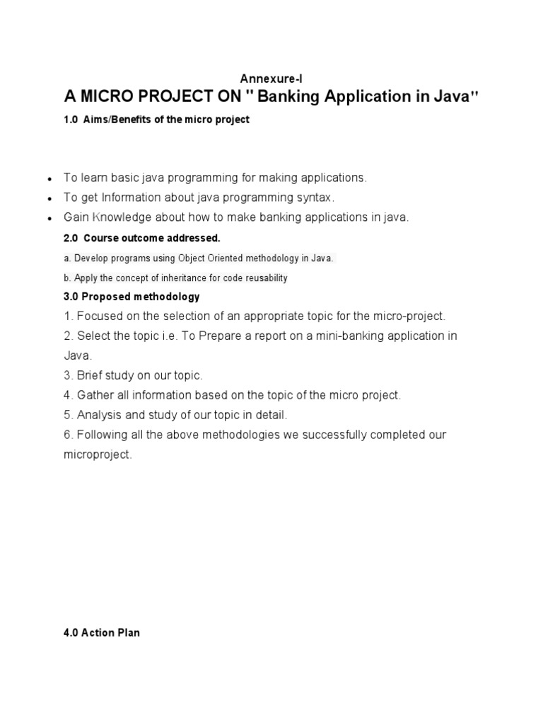Developing a Mini Banking Application in Java: A Report on Creating a ... Developing a Mini Banking Application in Java: A Report on Creating a ...