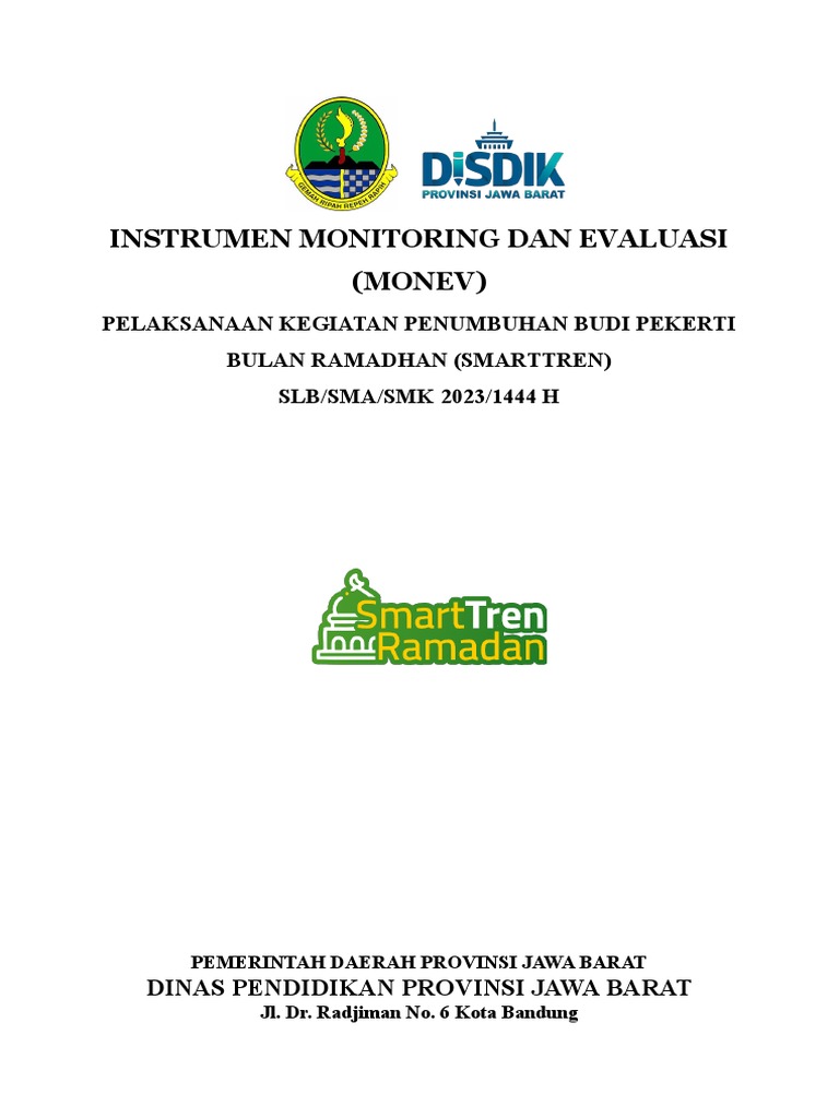 INSTRUMEN MONEV SMARTREN 2023 - Revised | PDF