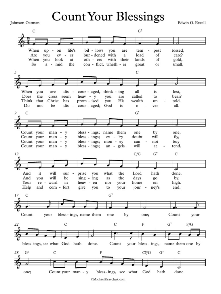 Count Your Blessings C Major | PDF