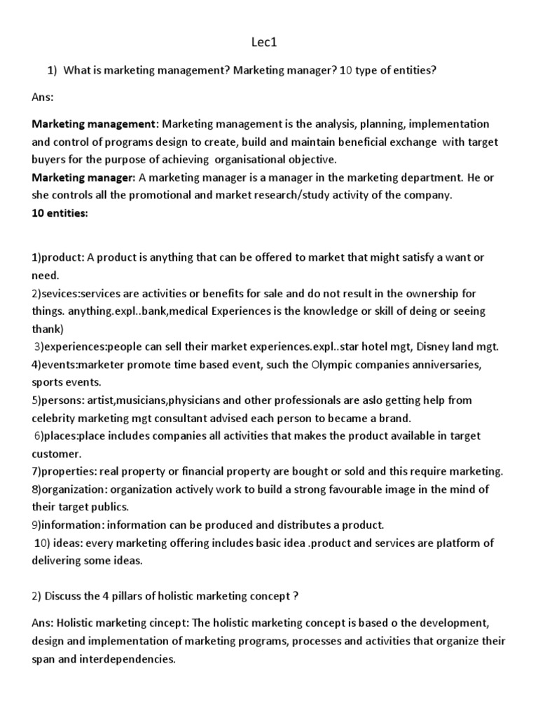 MKT MGT Important | Download Free PDF | Marketing | Demand