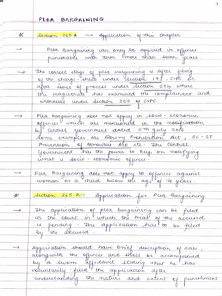 Plea Bargaining Notes | PDF