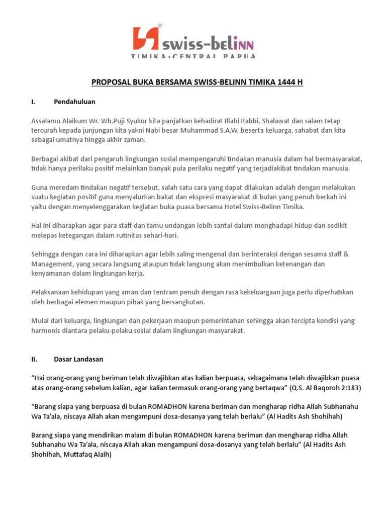 Proposal Bukber SITM | PDF