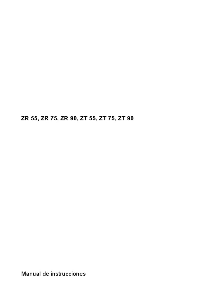 2.5 Manual de Usuario ZT55 - ZT90 Antwerp - AIB - ES | PDF | Presión ...