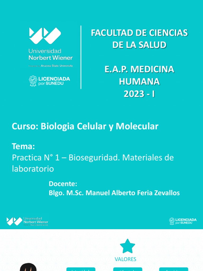 Practica #1 - Bioseguridad. Materiales de Laboratorio | PDF | Laboratorios | Riesgo
