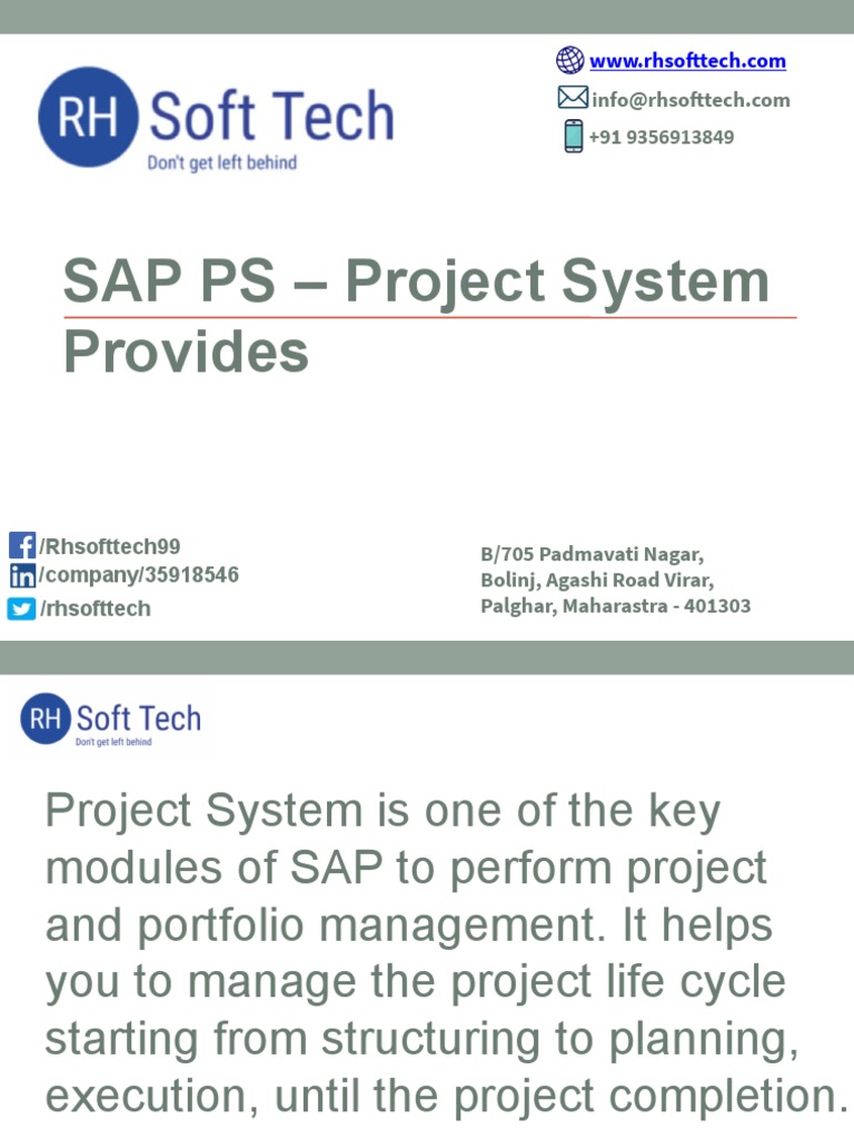 Sap Ps Project System 9471211 Powerpoint Pdf