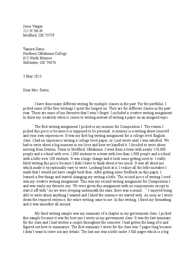 Cover Letter Final | PDF