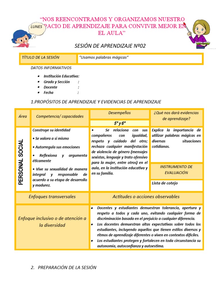 Nos Reencontramos Y Organizamos Nuestro Espacio de Aprendizaje para Convivir Mejor en El Aula ...