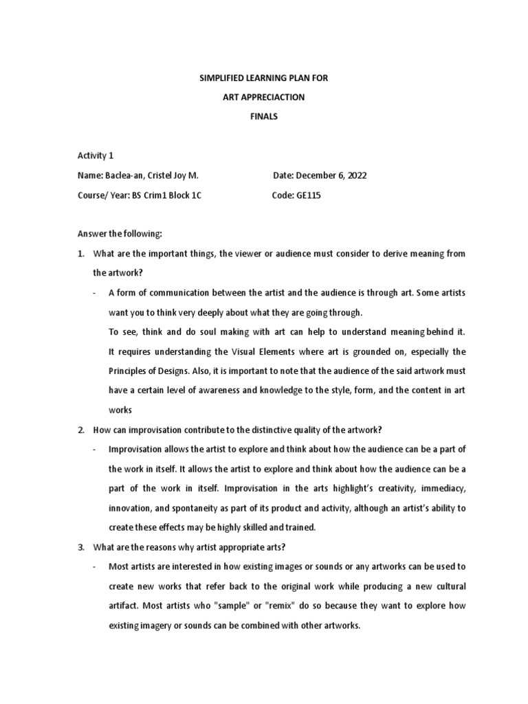 Art Appreciation Final PDF | PDF | Paintings | Japanese Art