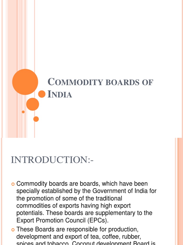 Commodity Boards of India | PDF | Exports | Economies