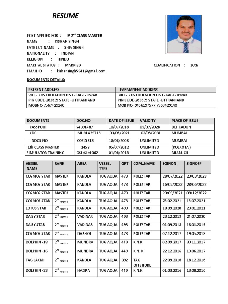 Kishan Singh Resume | PDF Kishan Singh Resume | PDF