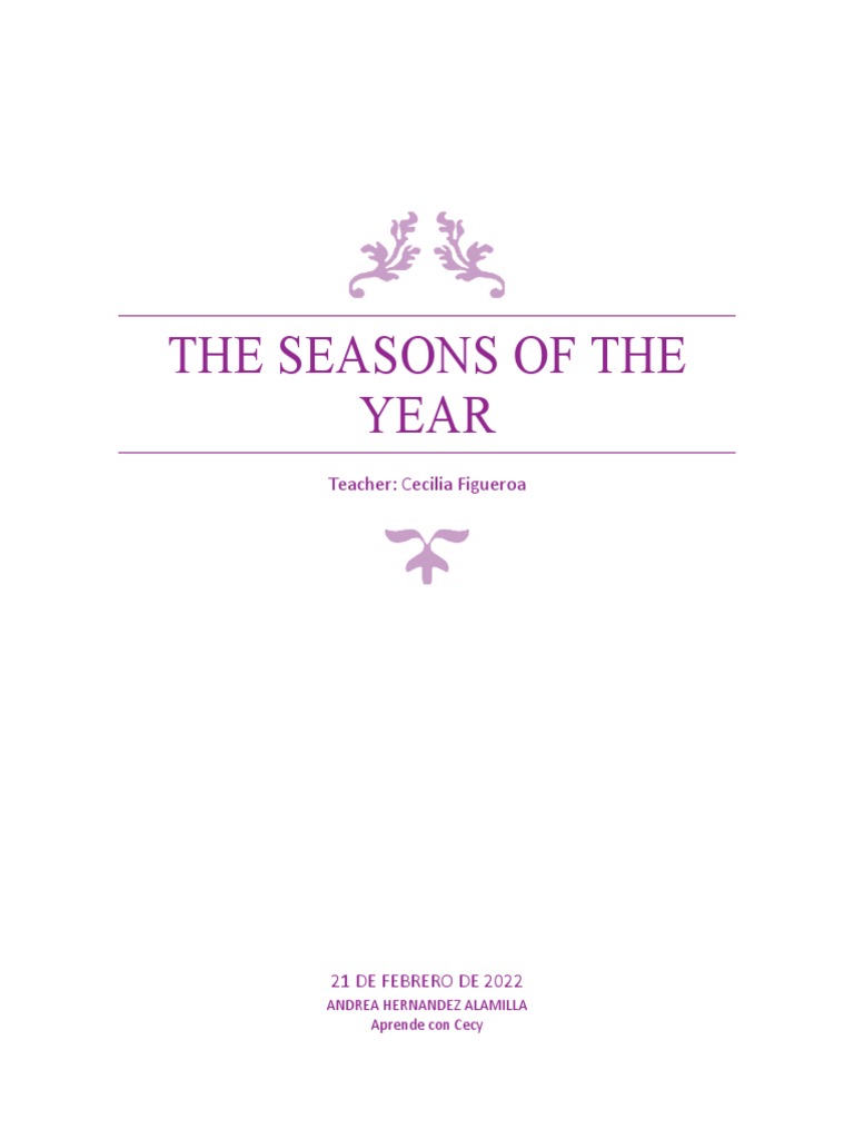 Understanding the Four Seasons | PDF