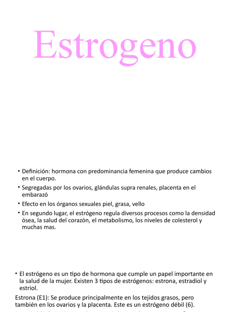 Estrogeno | PDF | Estrógeno | Especialidades Medicas
