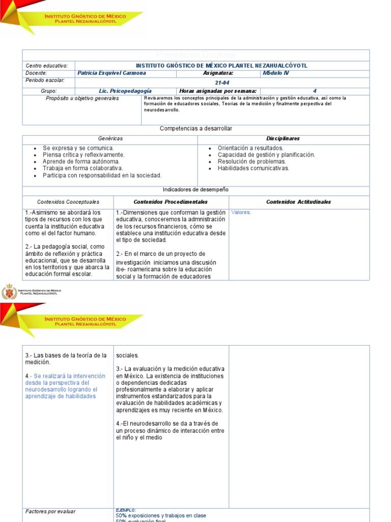 Formato de Planeación Editable | PDF