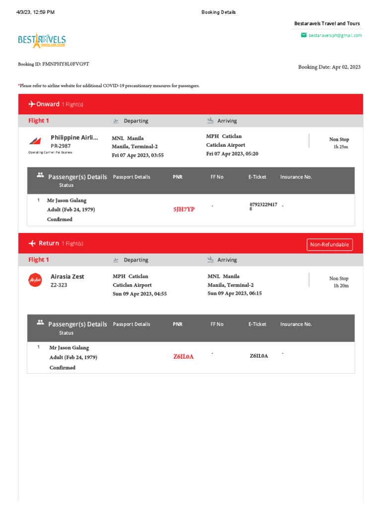 Sample Flight Ticket | PDF | Airlines | Aviation