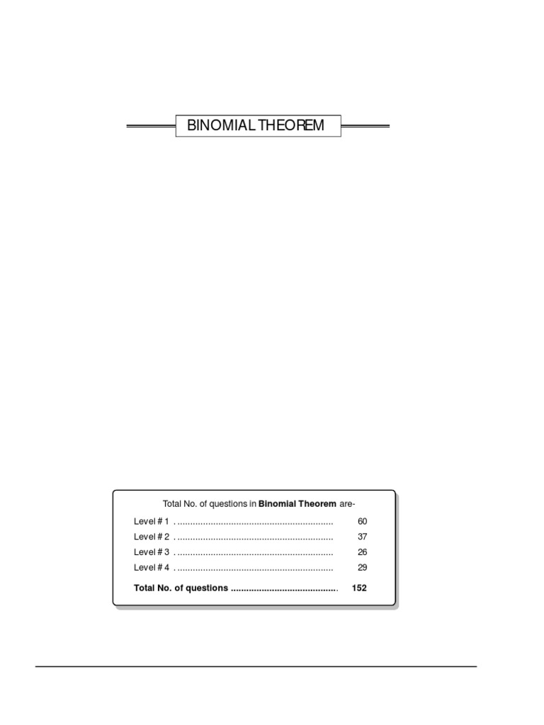 03.binomial Theorem Exercise Module-1 | PDF | Teaching Methods & Materials
