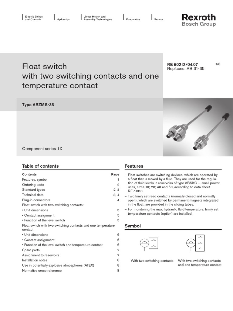 Re50212 2007-04 | PDF | Electrical Connector | Switch