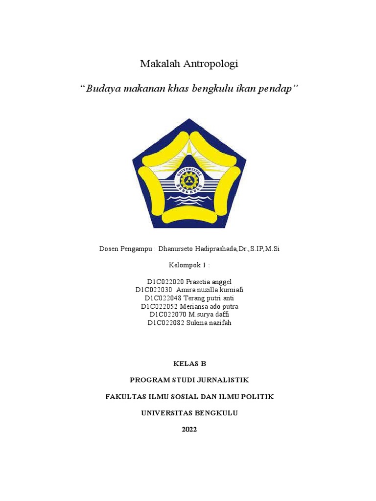 Makanan Khas Bengkulu: Pendap Ikan | PDF | Memasak, Makanan, & Anggur
