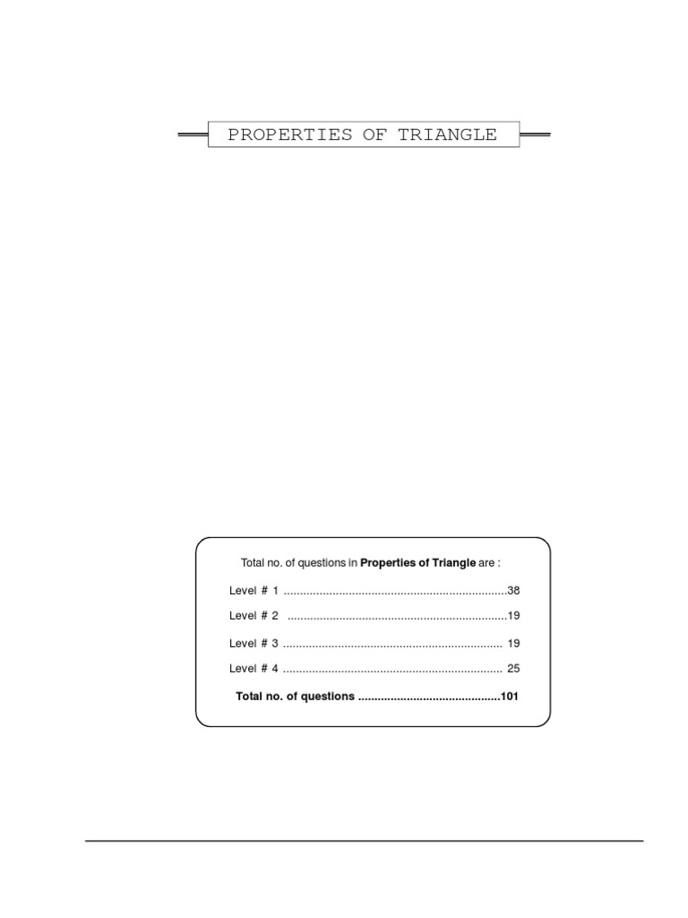 Properties of Triangle - Exercise Module-2 | PDF | Triangle | Geometry