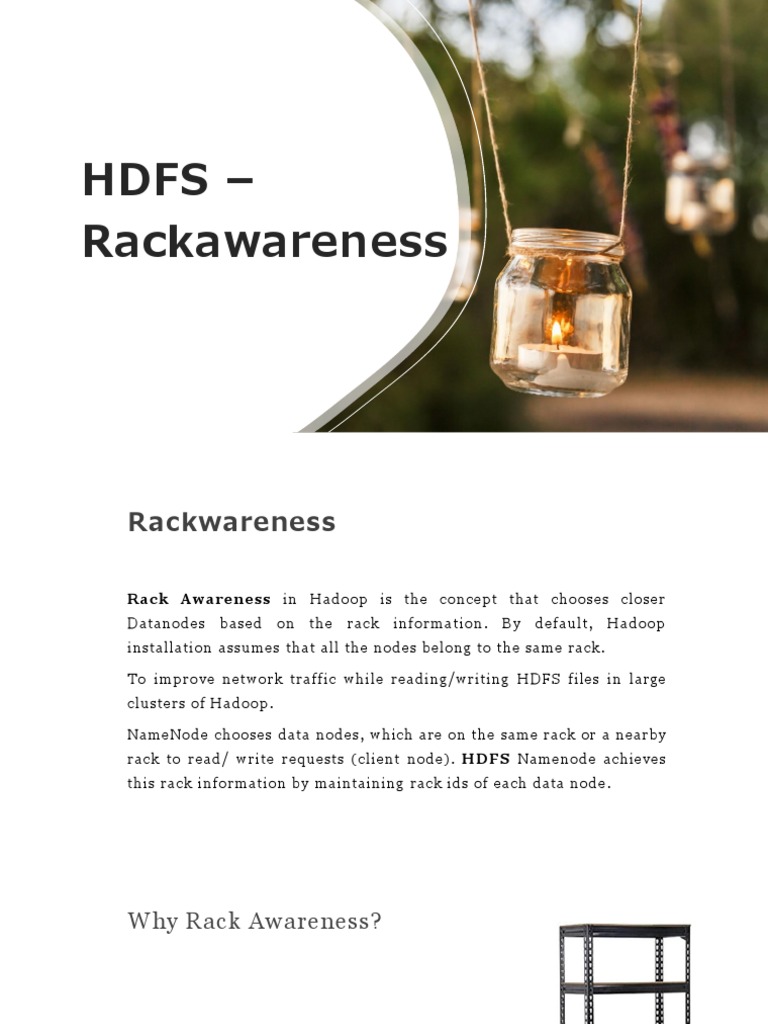 HDFS - Rackawareness | PDF | Apache Hadoop | Distributed Computing