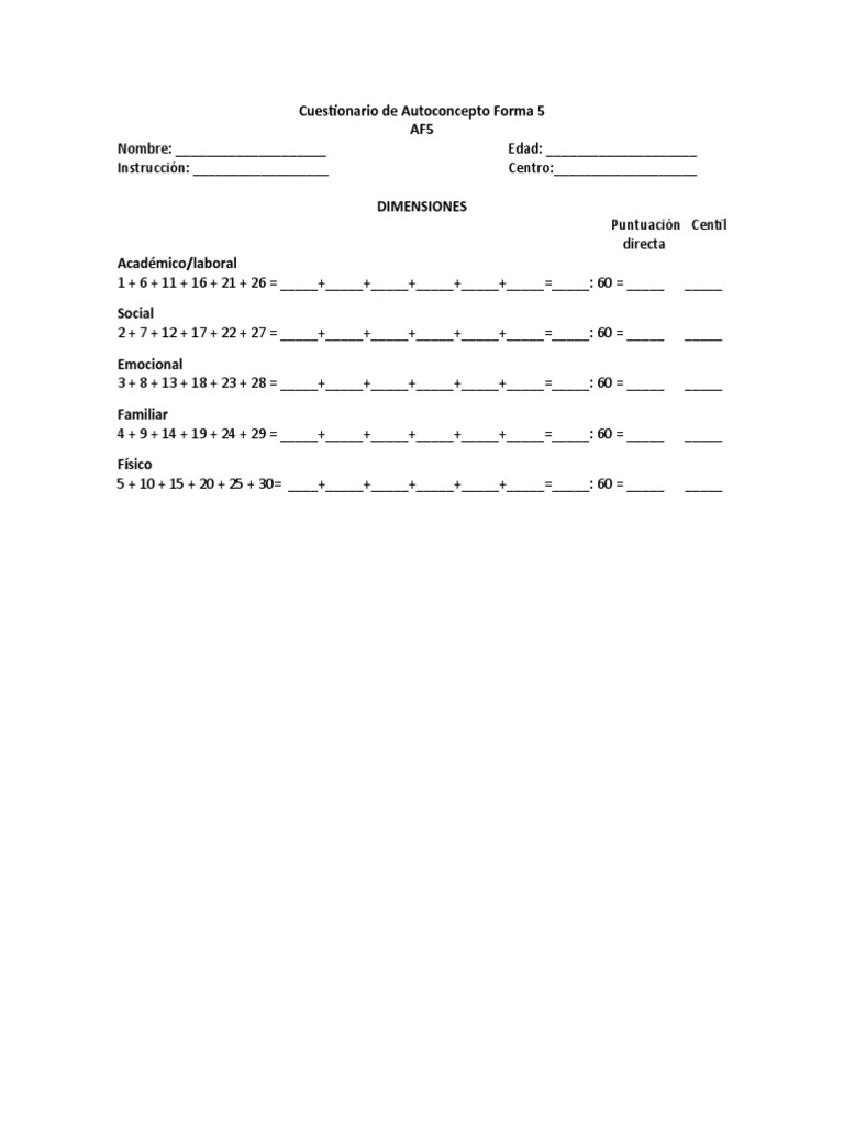 Af5 Calificacion | PDF | Crecimiento personal y profesional ...
