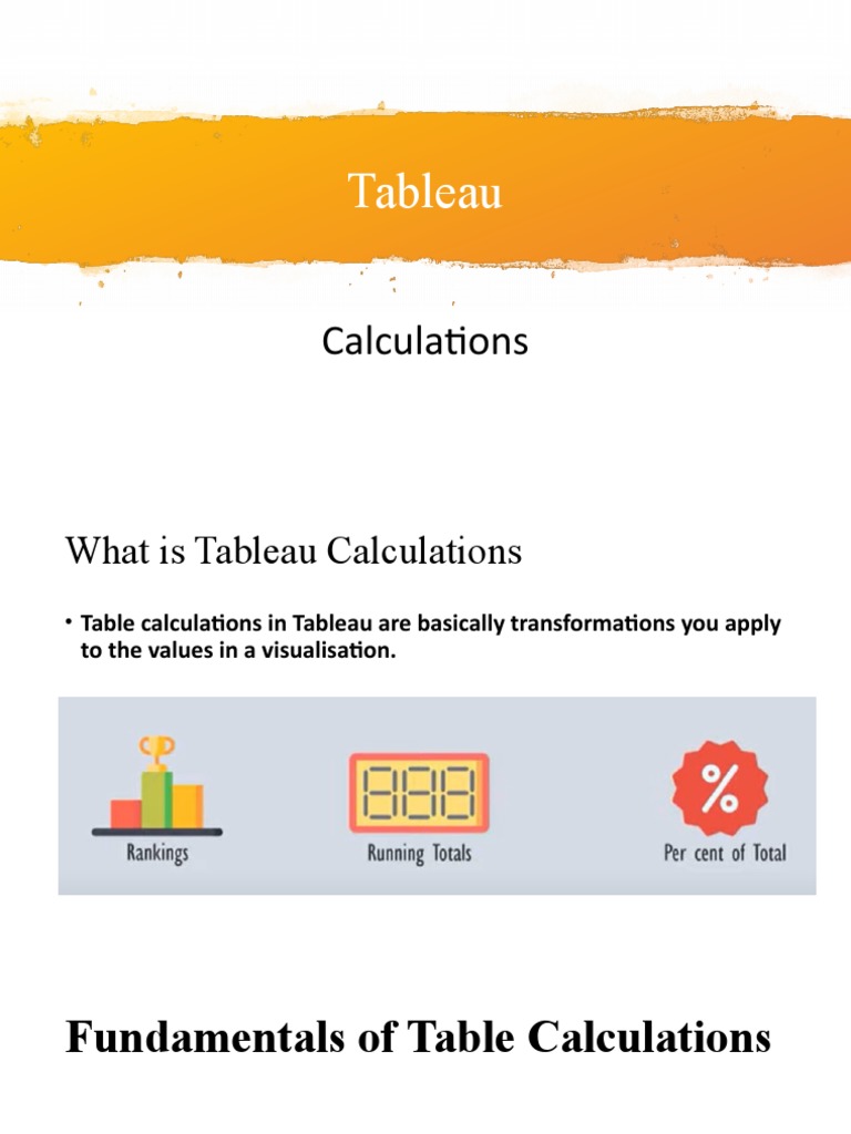 Tableau Calculations | PDF | Boolean Data Type | Parameter (Computer ...